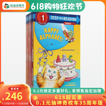凯迪克图书 点读版 Step Into Reading第一阶 第一辑 15册 塑封装 英文原版绘本 英语启蒙 英文原版