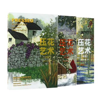 压花艺术书 全3册 压花艺术(初级)+中级+高级