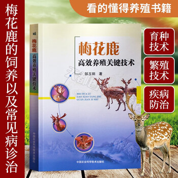 梅花鹿高效养殖关键技术 梅花鹿的饲养管理以及常见病诊治技术 梅花鹿养殖技术书籍 郜玉钢 养鹿书