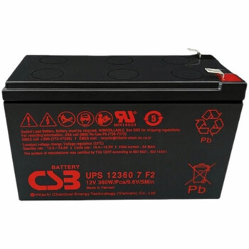 CSB蓄电池UPS 12360 7 F2 12V360W 12V7AH内置电源 直流屏 UPS 红色【图片 价格 品牌 报价】-京东