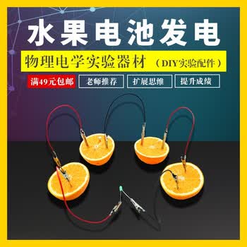 初中物理电学实验器材配件初二初三八九年级学生用实验盒电路科学教学仪器试验箱实验耗材 水果电池
