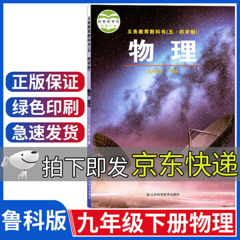 五四学制鲁科版九年级下册物理书九年级下册物理课本教材教科书山东科学技术出版社初四9年级鲁教版初中物理