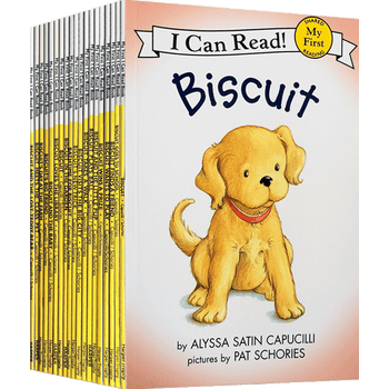 小饼干狗英文绘本25本 i can read英语 Biscuit 点读版 饼干狗25本赠音频 加小达人16G点读笔