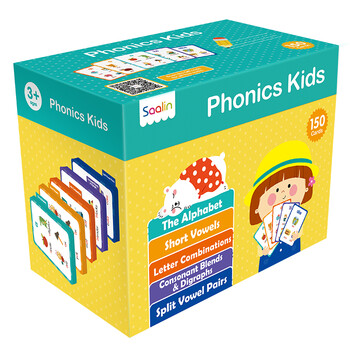 莎林英语自然拼读phonics kids单词幼儿英文闪卡支持 新款小达人点读笔16G 蓝色 单拍点读笔