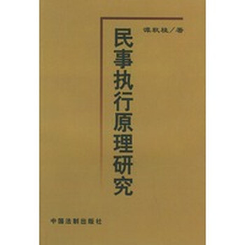 民事执行原理研究【正版图书】