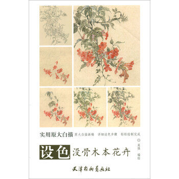 设色没骨木本花卉