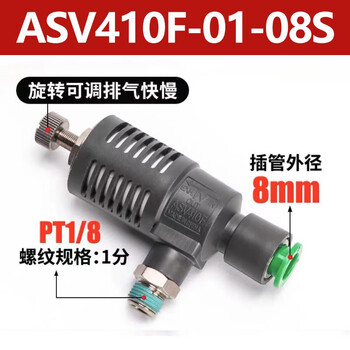 SMC型ASV310F-01-06S/410F-02-08/510F-03-10S快速消声排气节流阀 ASV410F-01-08S【图片 价格 品牌 报价】-京东