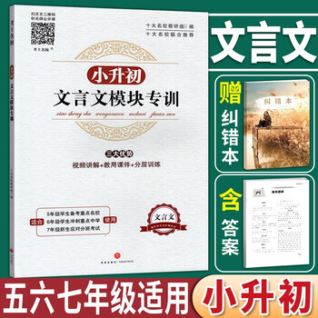 小升初文言文模块专训小学生五六年级小学文言文阅读与训练走进名校语文阅读理解专项训练书小古文小升初必备
