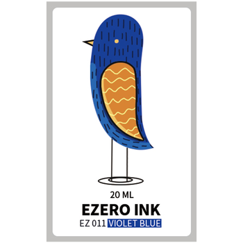 包邮 笨鸟先飞EZERO彩色墨水非碳素钢笔墨水可兑色自调 鸟水20ml 洋岚（群青-violet blue）ez011