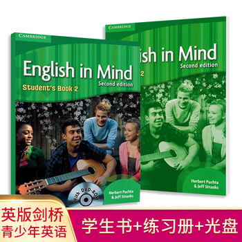 剑桥KETPET考试用书 英版English In Mind 2级别 学生书+练习册+光盘