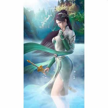美杜莎女王海报墙贴卧室男生美女萧炎熏儿画斗破苍穹海报贴纸云韵 酒红色 编号610 （pp背胶纸）200x90cm无赠送 拍2发4以此