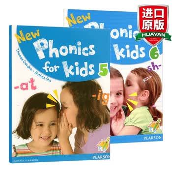 英文原版 香港朗文幼儿英语自然拼读教材2册 New Phonics for kids 5-6级别