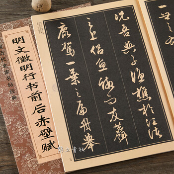 正版 明文徵明行书前后赤壁赋 中国历代名家名帖经典 行书行草毛笔字帖 文征明前后赤壁赋 行书赤壁赋