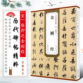 正版宋 张即之金刚经 历代碑帖精粹 附简体旁注技法解析 楷书毛笔书法临摹练字帖教材 安徽美术 学生成
