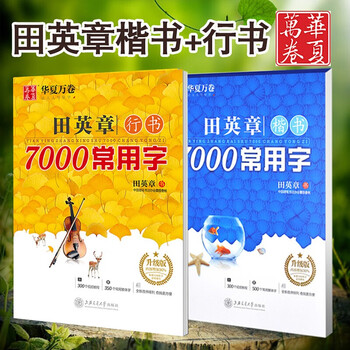 升级版包邮 田英章行书 楷书 7000常用字 共两本田英章钢笔字帖硬笔楷书入门技法成人字帖