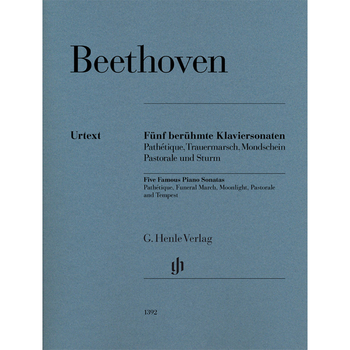 贝多芬 五首著名钢琴奏鸣曲op.13,op.26,op.27no.2,op.28,op.31no.2