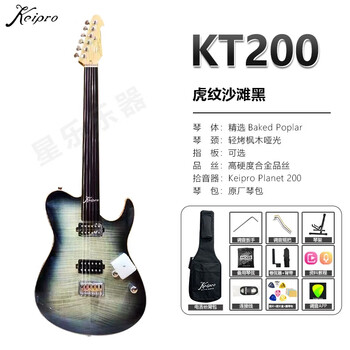 KEIPRO新款KeiPro KS/KT150 KS200全系新手入门学电吉他套装推荐 KS200 虎纹沙滩黑【图片 价格 品牌 报价】-京东