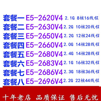 英特尔 I5-12400F 散片选配华硕H610B760B660台式CPU套装—HUANANZHI 套餐十：E5-2695V4（2.1G 18 ...