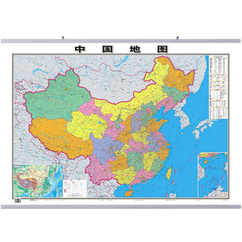 【高清版】2022年版中国地图挂图 1.1米*0.8米 办公家用 双面覆膜防水无拼接 中国超大政区地图