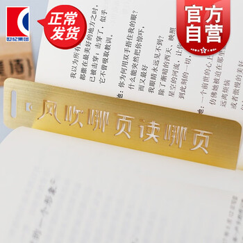 风吹哪页读哪页 金色款随性读书镂空金属文艺小清新创意文化定制书签