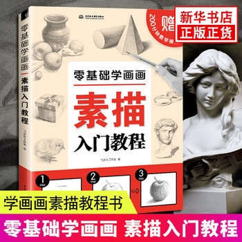 素描书入门自学零基础教程 学画画素描教程书 绘画入门自学零基础书 素描书 教材成人 石膏几何体 静物