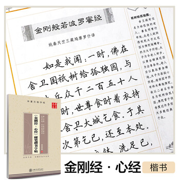 田英章书楷书字帖行书大学生成年正楷体手写临摹本硬笔练字帖 楷书-金刚经心经