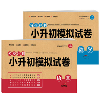 2022小升初试卷真题卷模拟测试卷语文数学英语必刷题人教版小学毕业系统总复习资料六年级下册期末考试全能练习 模拟试卷 语文+数学 共2本
