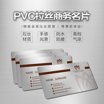 智络（zhiluo）名片制作 高档名片制作 名片设计制作 PVC名片 透明名片 名片定制 拉丝 500张