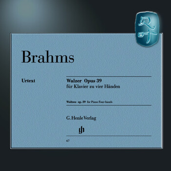 亨乐原版 勃拉姆斯圆舞曲为钢琴而作 op.39 Brahms Walzer op.39 fur Klavier 4ms HN67