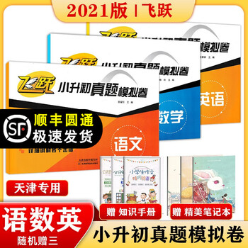 2021新版飞跃小升初真题模拟卷 语文数学英语 天津各地小升初真题模拟试卷六升七总复习真题荟萃六年级 小升初真题模拟卷 语数英