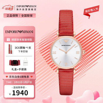 【安普里奥·阿玛尼AR1876】安普里奥·阿玛尼（Emporio Armani）手表皮带时尚休闲石英女士腕表情人节送女友生日礼物AR1876 ...