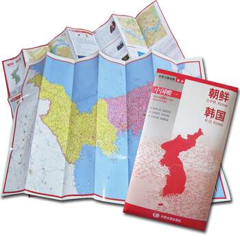 朝鲜地图 韩国地图 防水耐折 世界分国地图亚洲系列