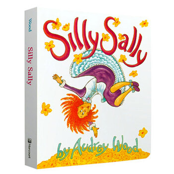 Silly Sally Board Book 倒着走的女孩 英文原版