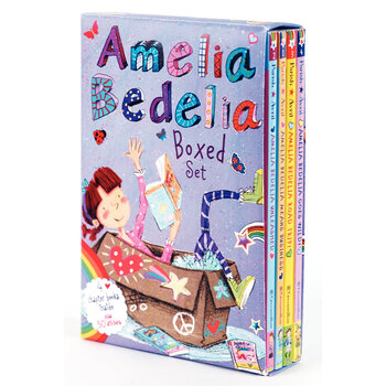 英语读物 原版进口 课外阅读 艾米莉4册套装 Amelia Bedelia  第一辑 美国小学推荐读物 校园章节桥梁书
