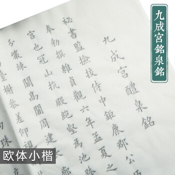 小楷毛笔字帖描红心经宣纸抄经本临摹初学者欧楷练字 九成宫全文（10张）