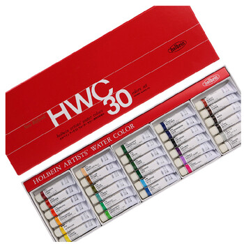 日本Holbein荷尔拜因水彩颜料18色/30色5ml透明靓丽色彩 30色水彩