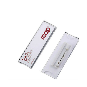 瑞普璐彩亚克力员工姓名牌别针夹子工牌透明胸牌工号牌7020 7021j-75*22