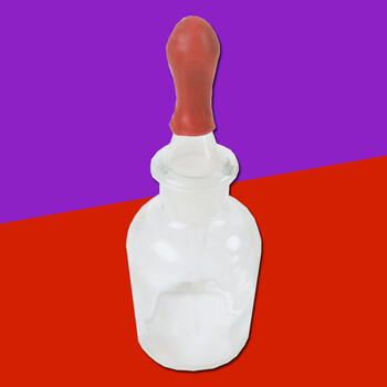 透明玻璃滴瓶 白色胶头滴管 红皮头 初中化学实验器材 教学仪器 125mL 125毫升