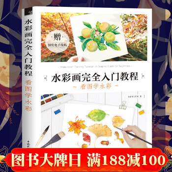 正版 水彩画教程书 水彩画入门教程 看图学水彩 水彩教程书 零基础学画画 水彩入门