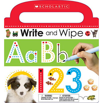 Scholastic Early Learners: Write And Wipe Abc 123 学乐早教系列：擦写书之字母和数字 英文原版