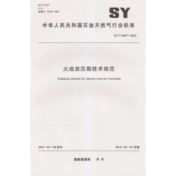 SY/T 6847-2012 火成岩压裂技术规范
