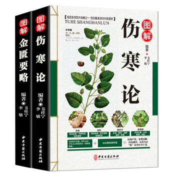 2册 图解伤寒论+金匮要略 张仲景正版伤寒论杂病论中医四大经典名著自学入门医学书中医基础理论知识书籍
