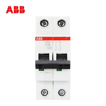 ABB 小型断路器双进双出空气开关 2P 80A 双极空开开关 S202-C80【图片 价格 品牌 报价】-京东