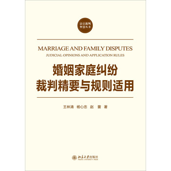 法官裁判智慧丛书：婚姻家庭纠纷裁判精要与规则适用