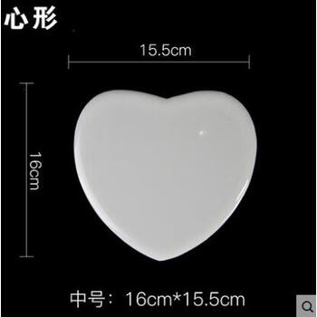水流星陶艺 白胎异形瓷板陶瓷装饰盘子瓷板画景德镇陶瓷釉上彩绘画 心形瓷板中号