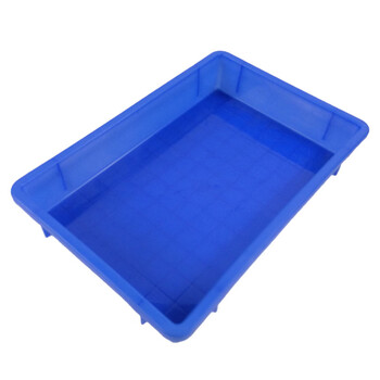 蓝色 试剂瓶托盘 塑料水槽 盛放 约34*22*6cm 教学仪器 实验器材