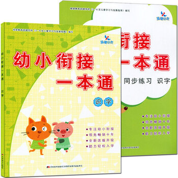 共2本晨曦早教 幼小衔接一本通 识字+练习册 幼儿园教材认字幼小衔接学前班整合教材 幼儿启