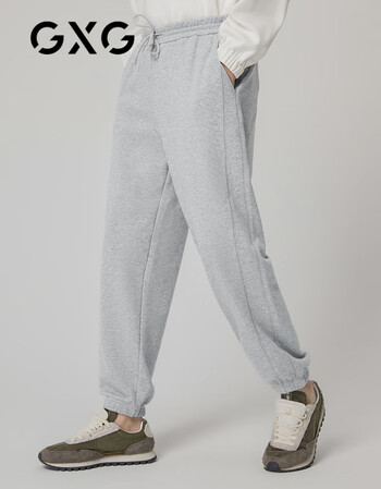 GXG男装【生活系列】 21年春季新品宽松灰色运动裤男士卫裤休闲裤 浅麻灰 170/M【图片 价格 品牌 报价】-京东