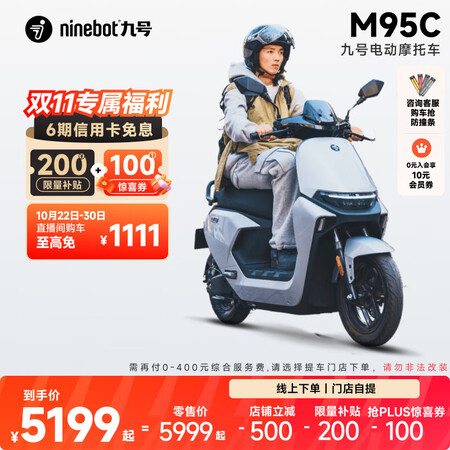 九号（Ninebot）远航家M95C电动摩托车超长续航智能两轮摩托车【门店自提】 到门店选颜色【图片 价格 品牌 报价】-京东