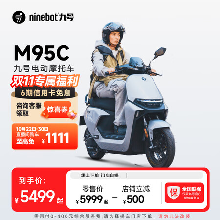 九号（Ninebot）远航家M95C电动摩托车超长续航智能两轮摩托车【门店自提】 到门店选颜色【图片 价格 品牌 报价】-京东